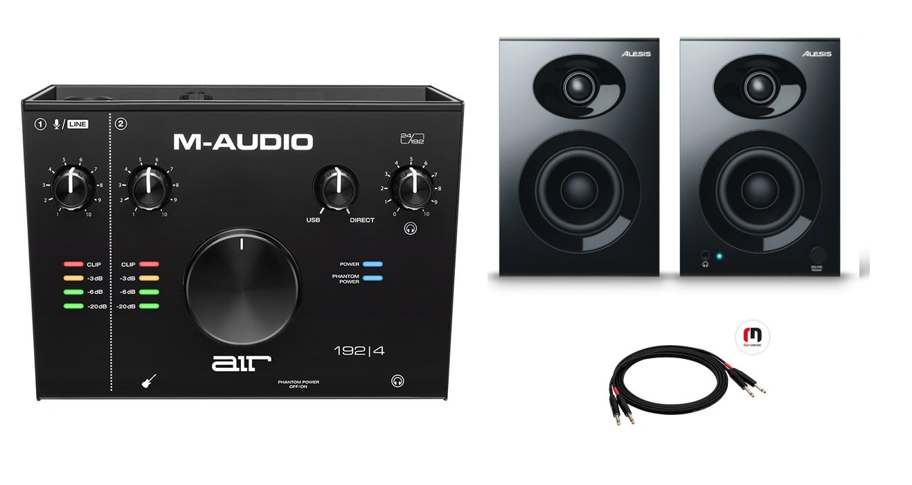 M-AUDIO AIR 192/4 - interfejs audio + ALESIS ELEVATE 4 + KABLE - Riff.net.pl