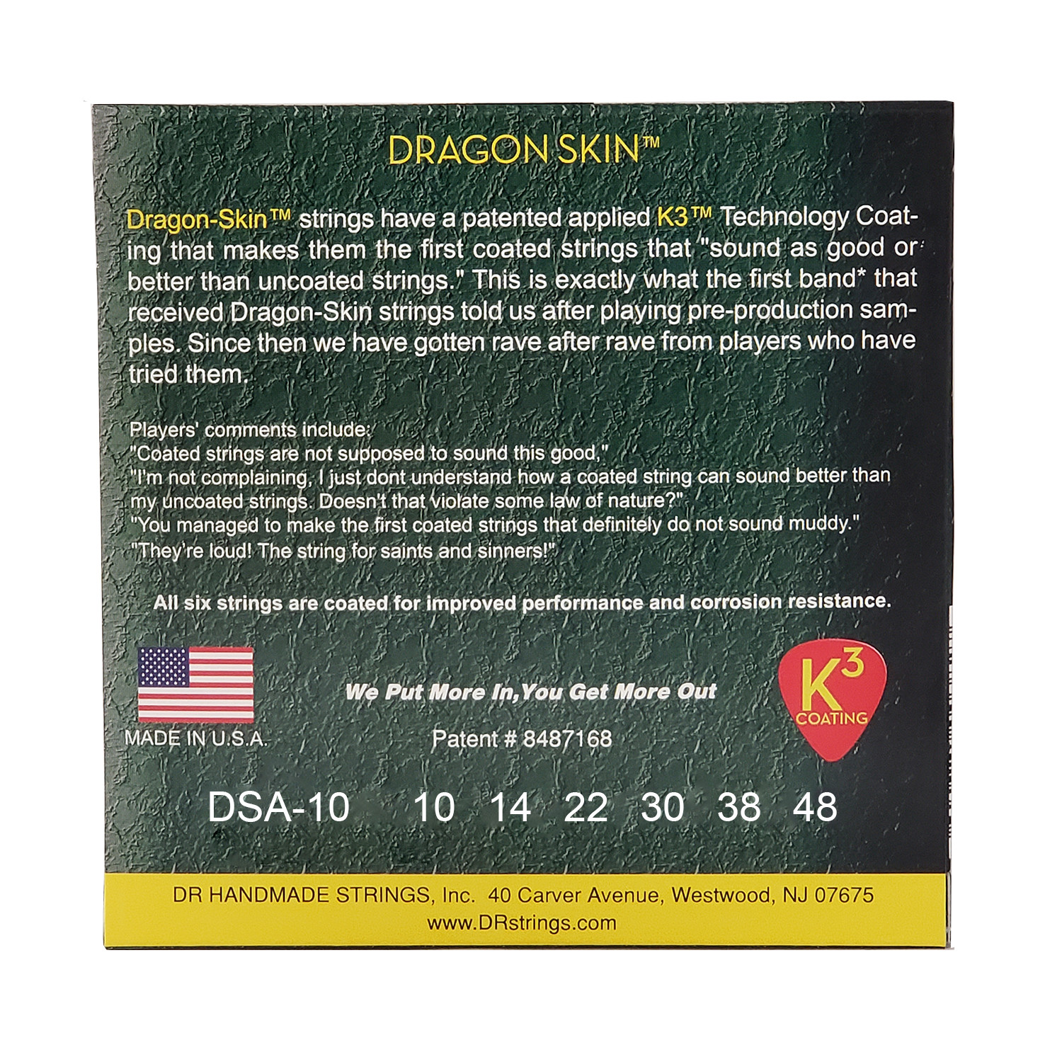 DR DSA 10-48 DRAGON SKIN - STRUNY DO GITARY AKUSTYCZNEJ - Riff.net.pl