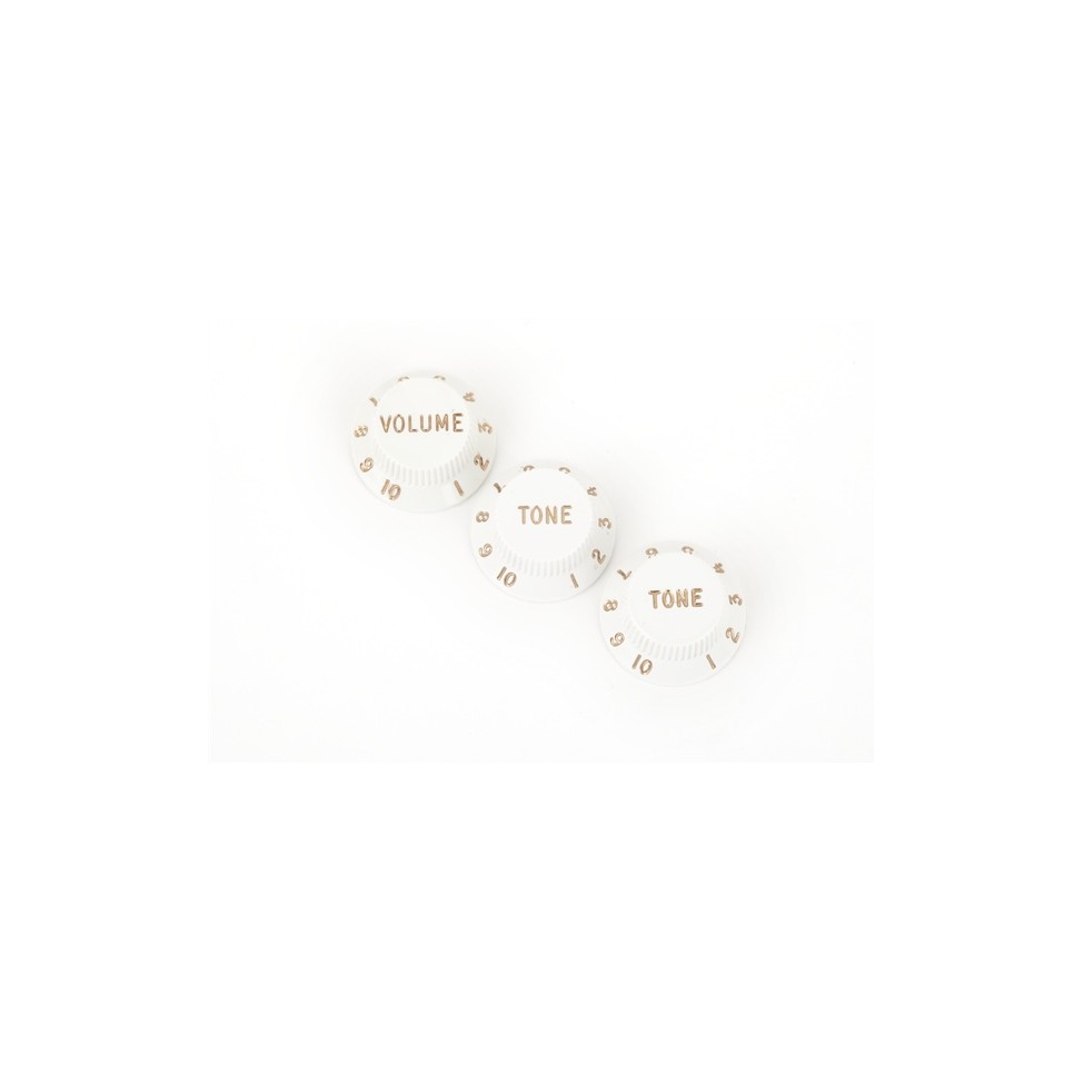 FENDER KNOBS STRATOCASTER WHITE SET 1-VOL/2-TON - Riff.net.pl